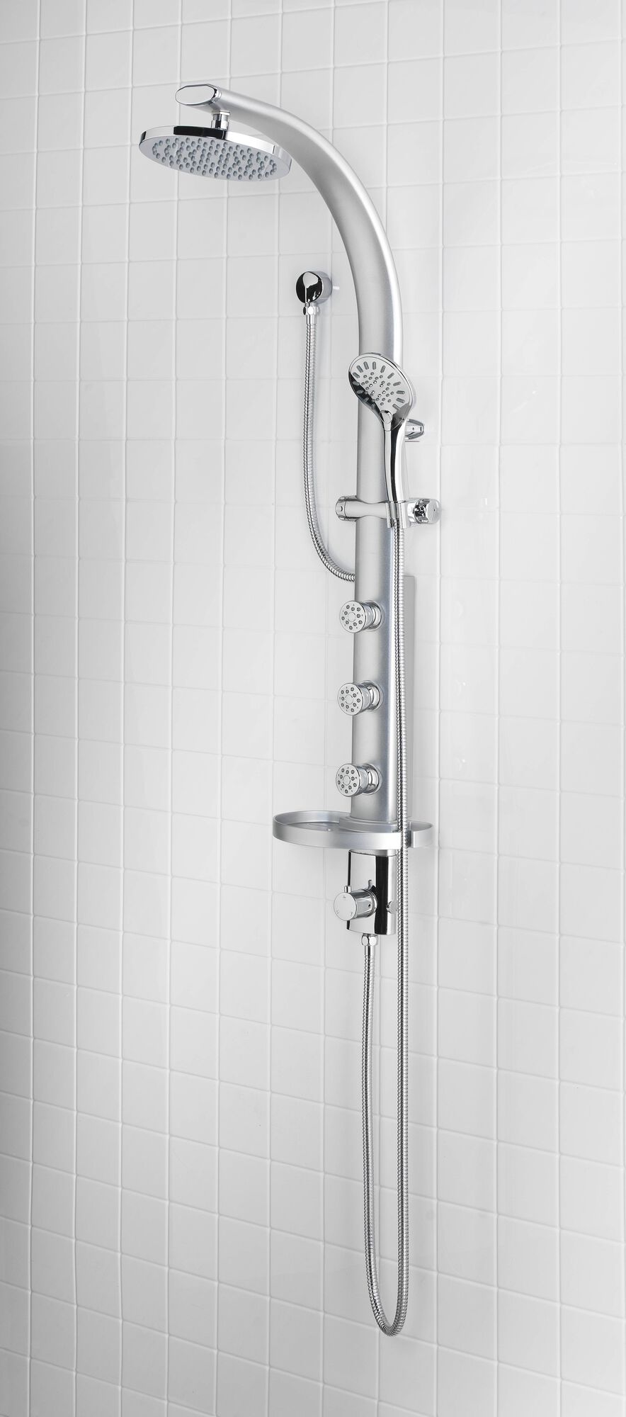 Shower Panel With Handheld Shower in Chrome | Jacuzzi.com | Jacuzzi®