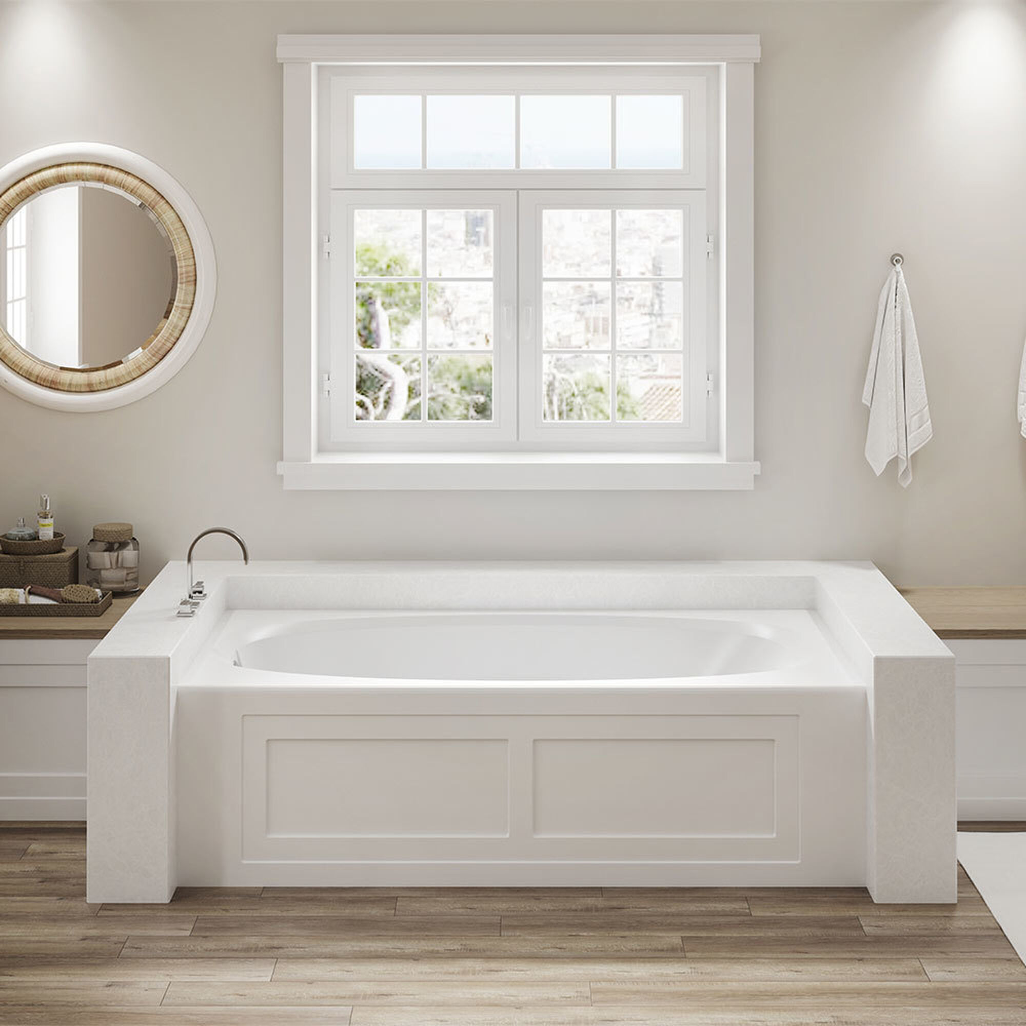 AMIGA® 7236 Skirted Bath LH Oyster | Jacuzzi.com | Jacuzzi®