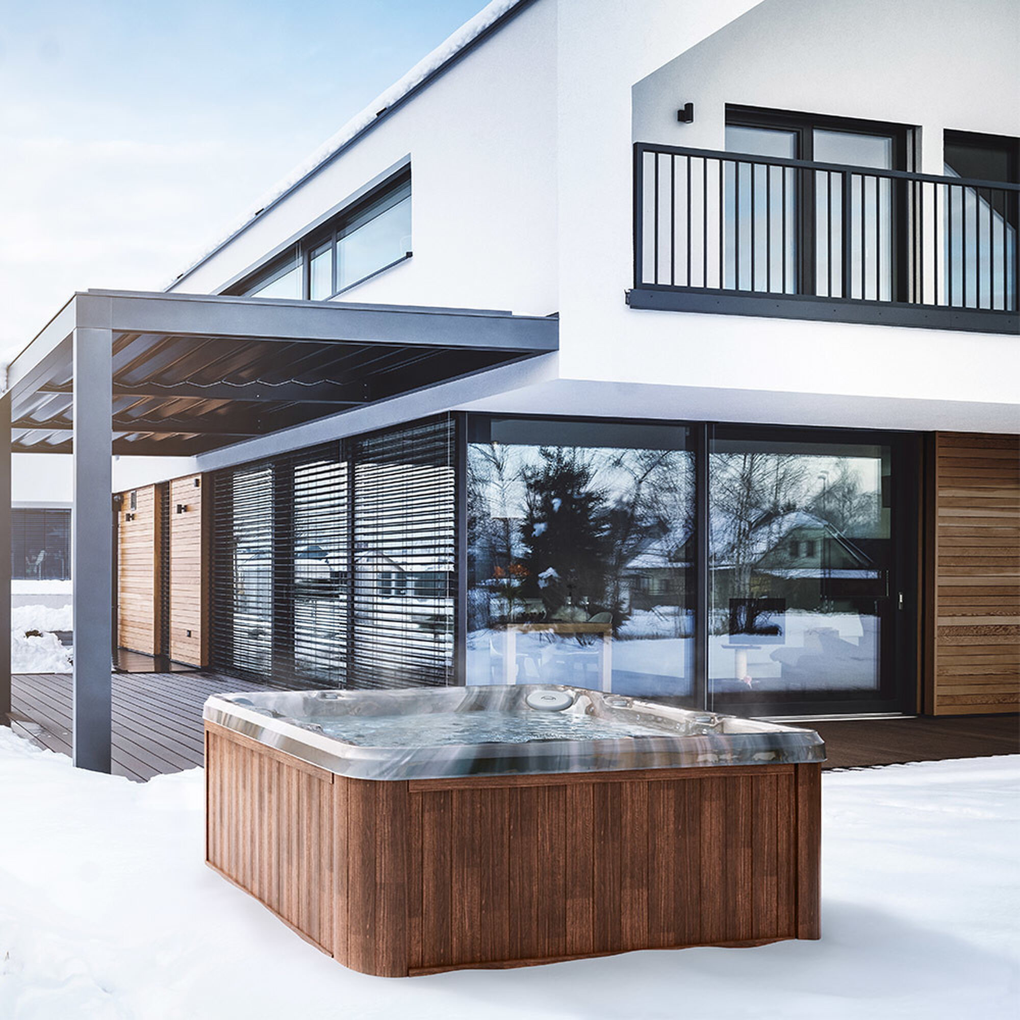 J-280™ Classic Large Hot Tub with Open Seating Designer Hot Tub with ...