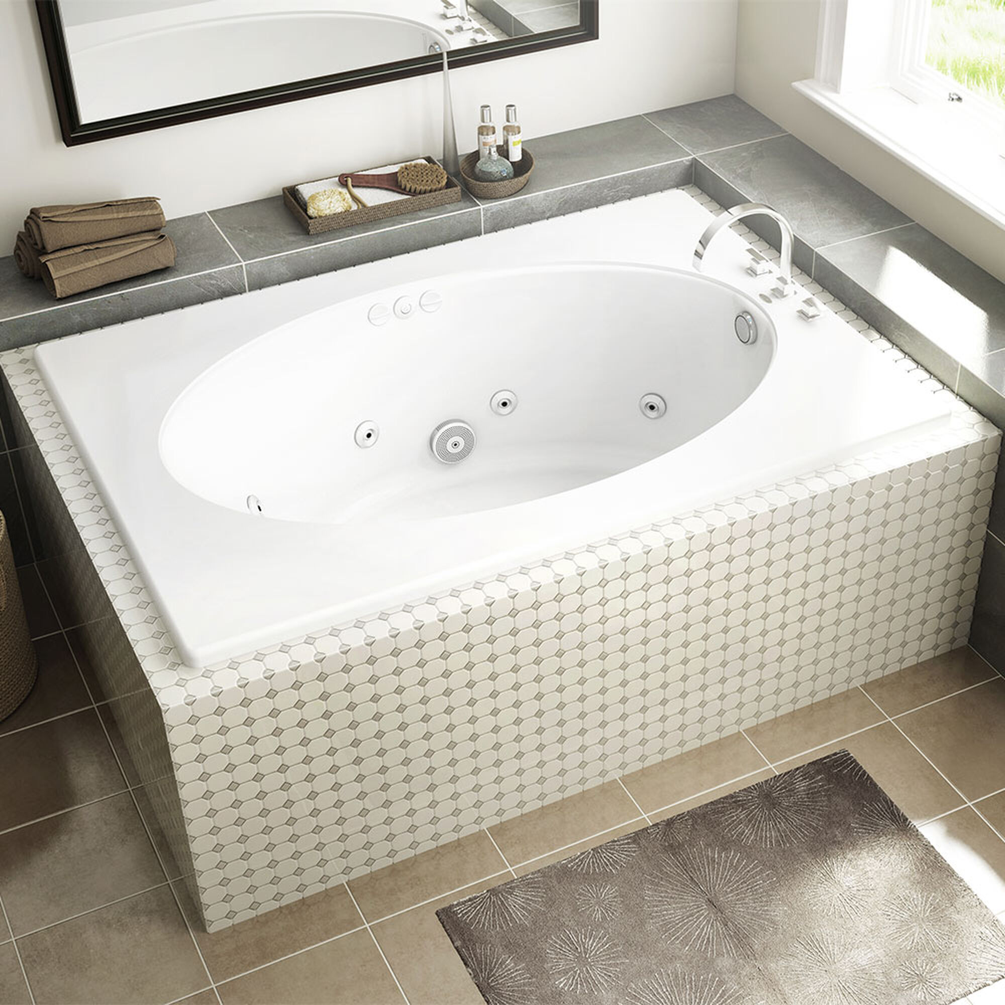 PRIMO® 6042 Oval in Rectangle Drop In Bath | Jacuzzi.com | Jacuzzi®